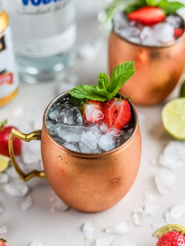 Strawberry Moscow Mule Web Story - bits and bites