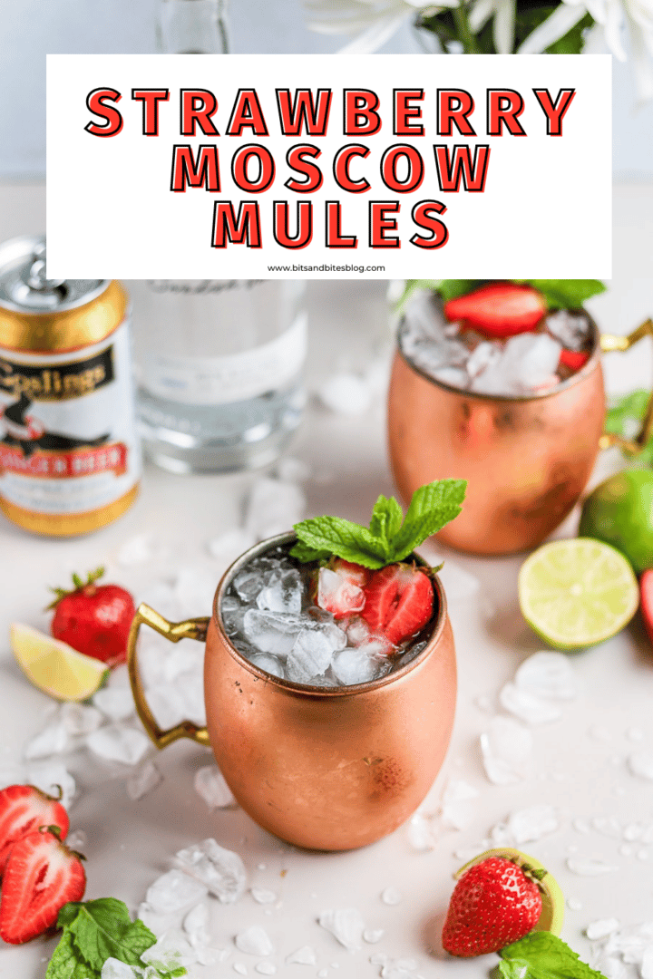 Strawberry Moscow Mule with Fresh Strawberries - bits and bites