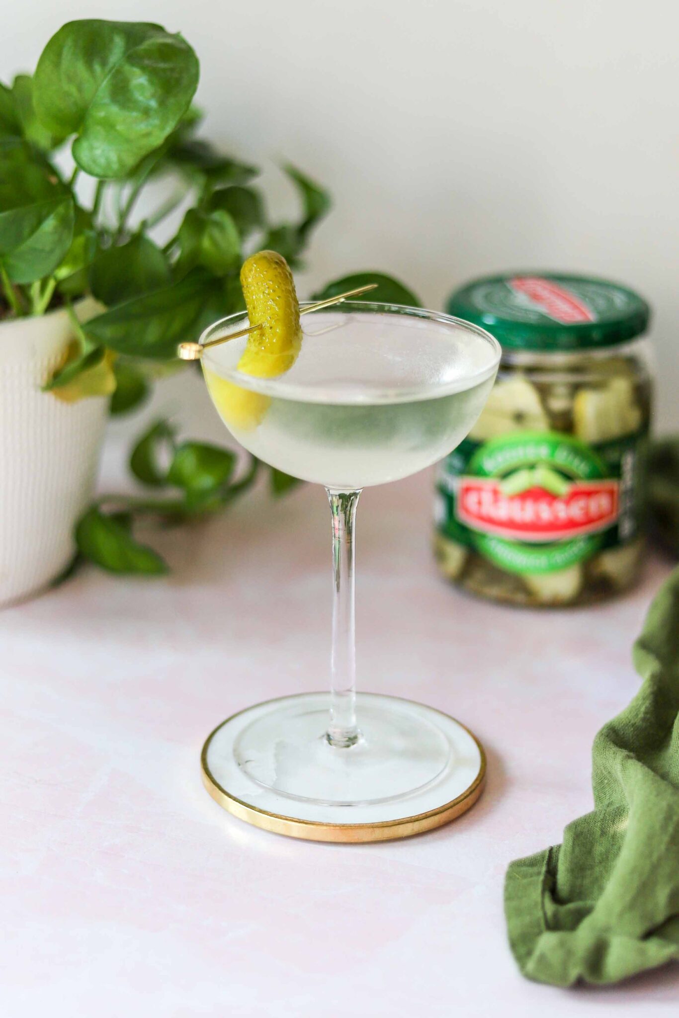 Dill Pickle Martini (with vodka!) - bits + bites