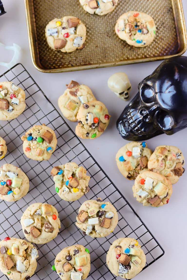 Candy Cookies with Leftover Halloween Candy - bits and bites