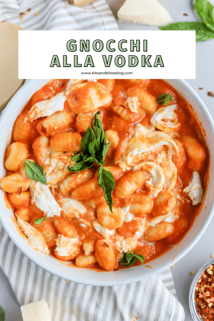 Gnocchi alla Vodka with Creamy Burrata on top - bits and bites