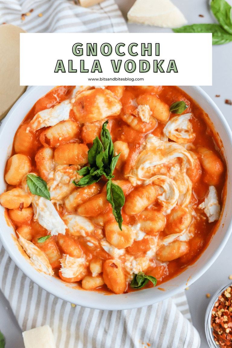 Gnocchi alla Vodka with Creamy Burrata on top - bits and bites