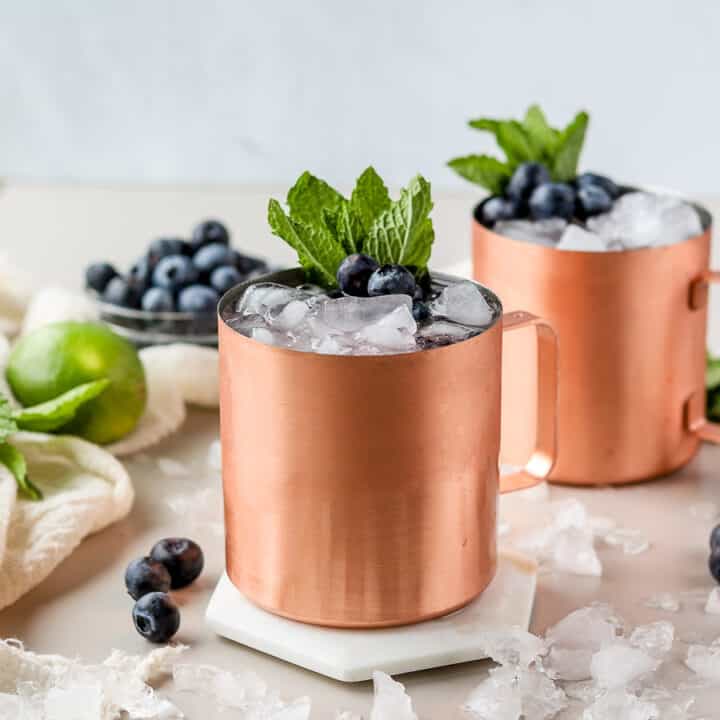Blueberry Mule Recipe with Fresh Blueberries - bits and bites