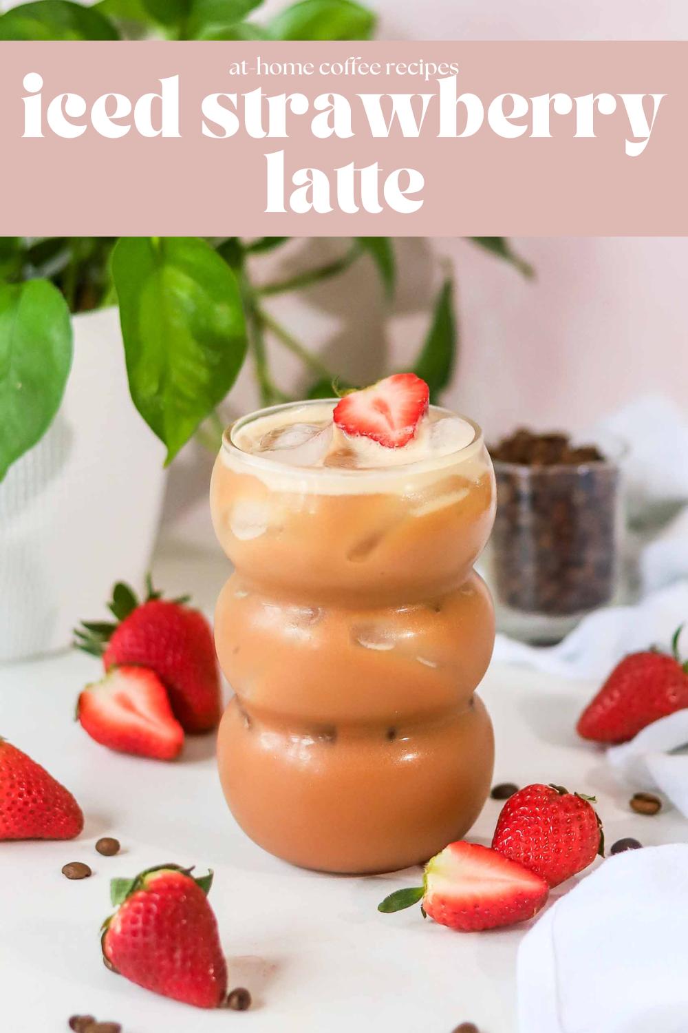 Iced Strawberry Latte - bits + bites