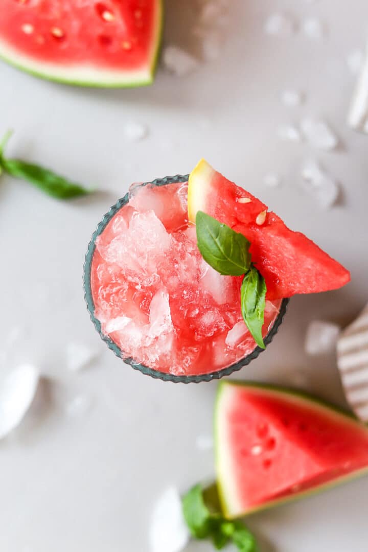 Refreshing Watermelon Basil Cocktail - bits and bites