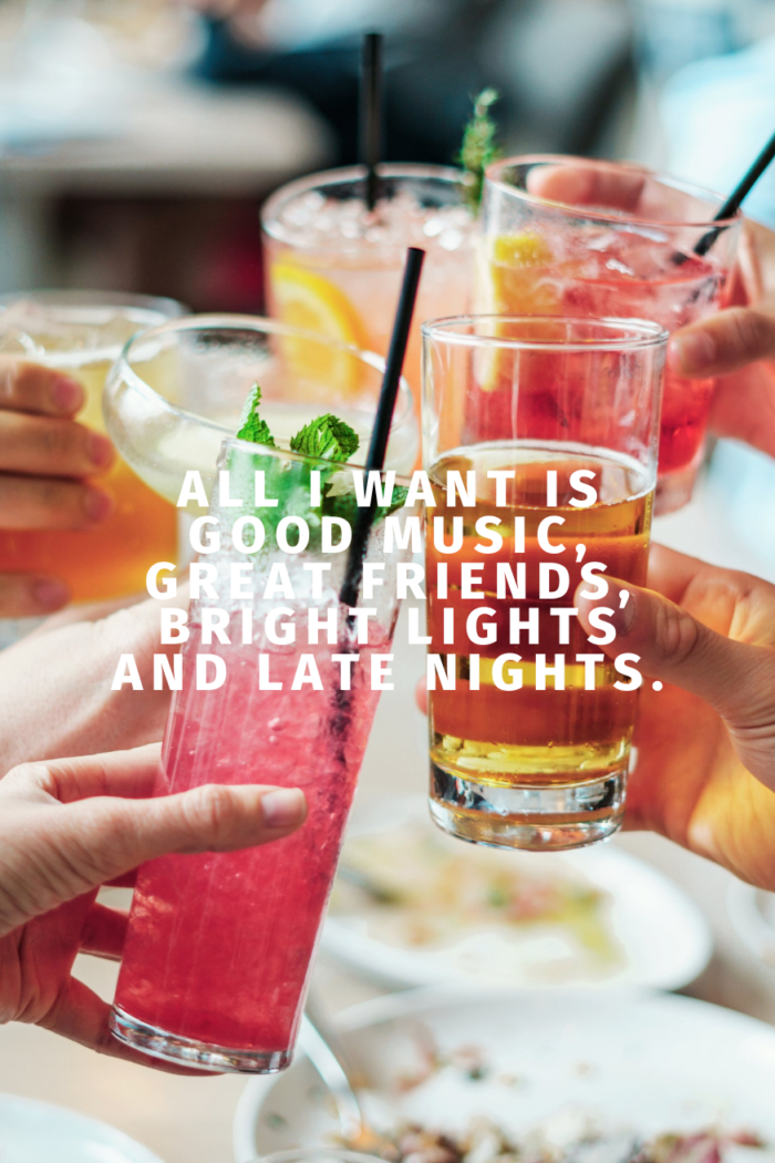 150+ Night Out Captions - bits and bites