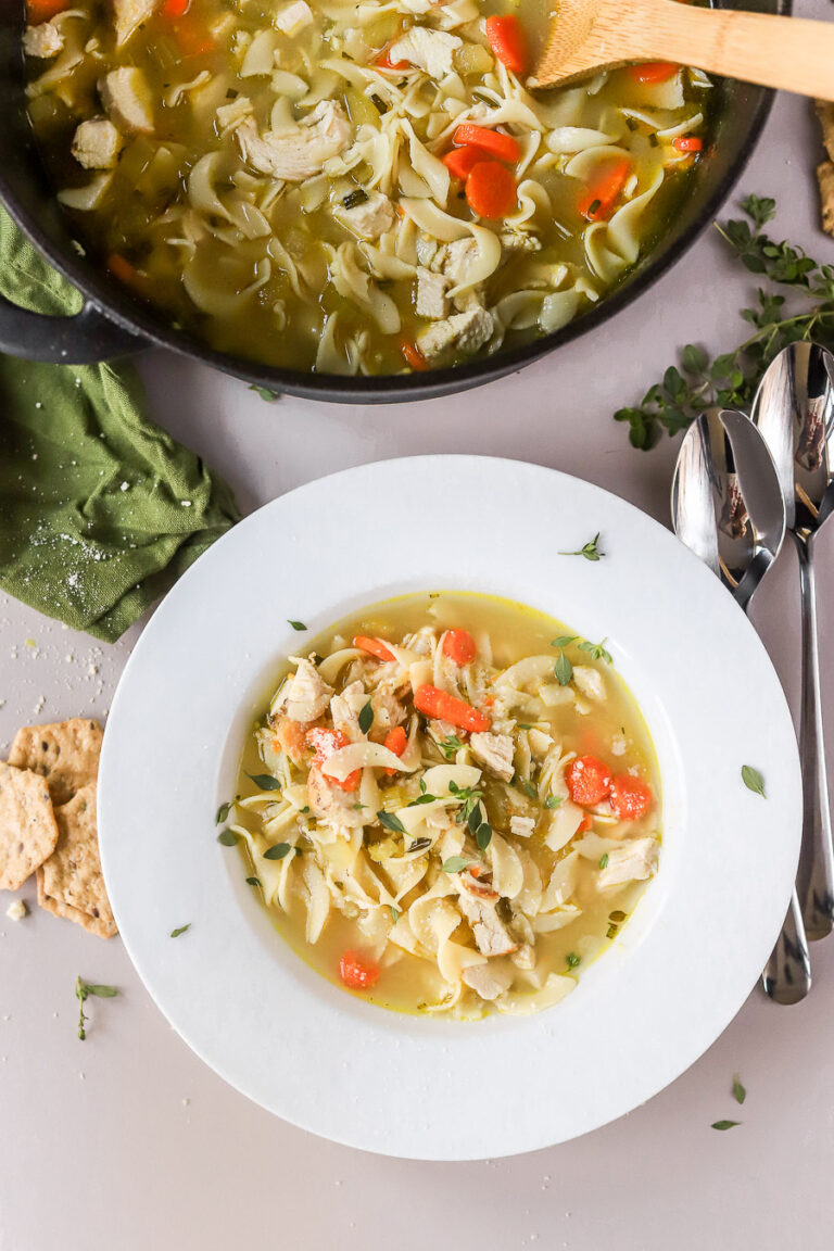 Homemade Dutch Oven Chicken Noodle Soup - bits + bites