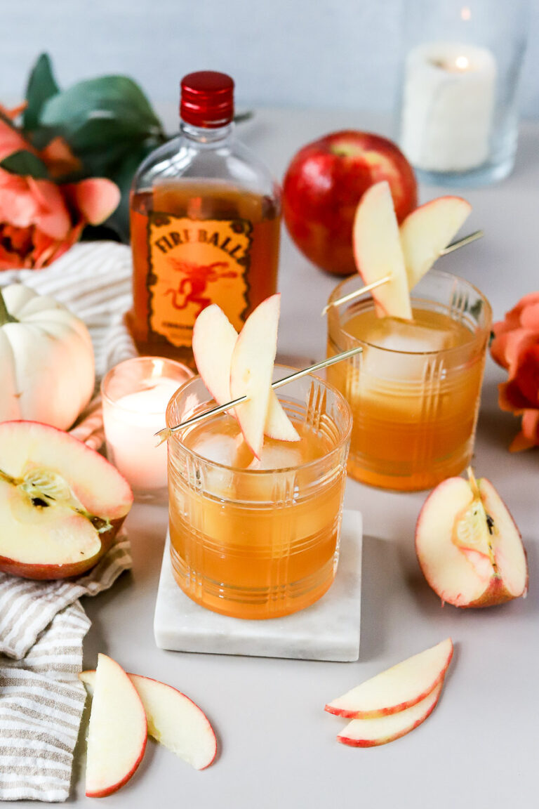 Apple Cider Fireball Cocktail (Hot or Cold!) - bits and bites