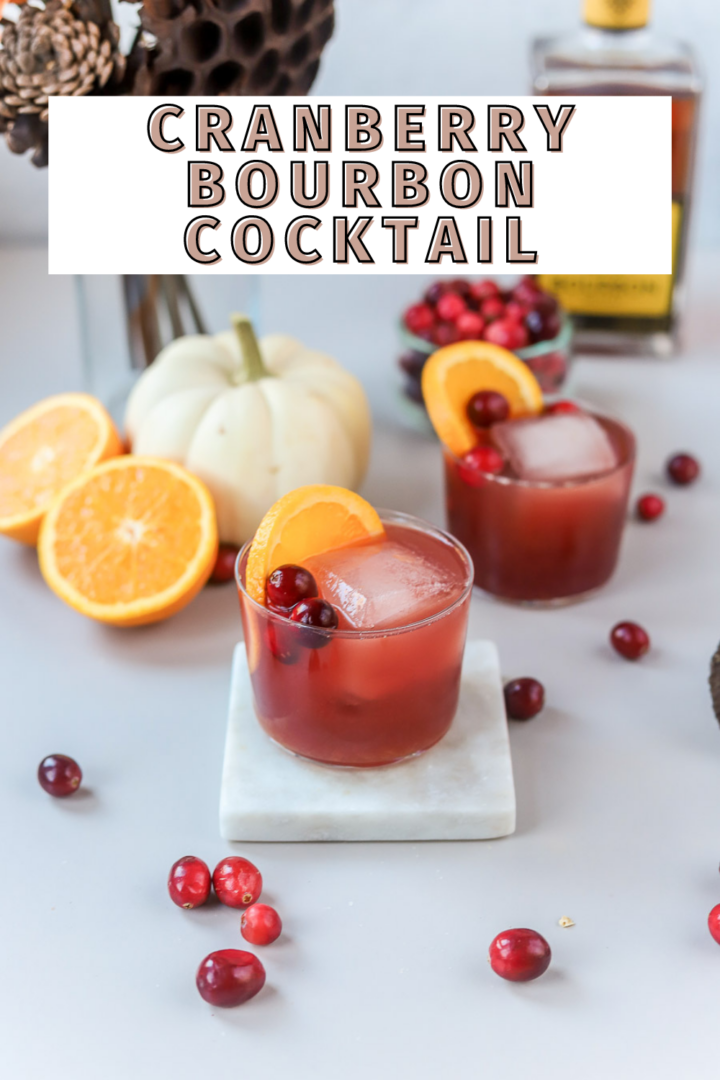 Bourbon Cranberry Cocktail - easy holiday drink! - bits and bites
