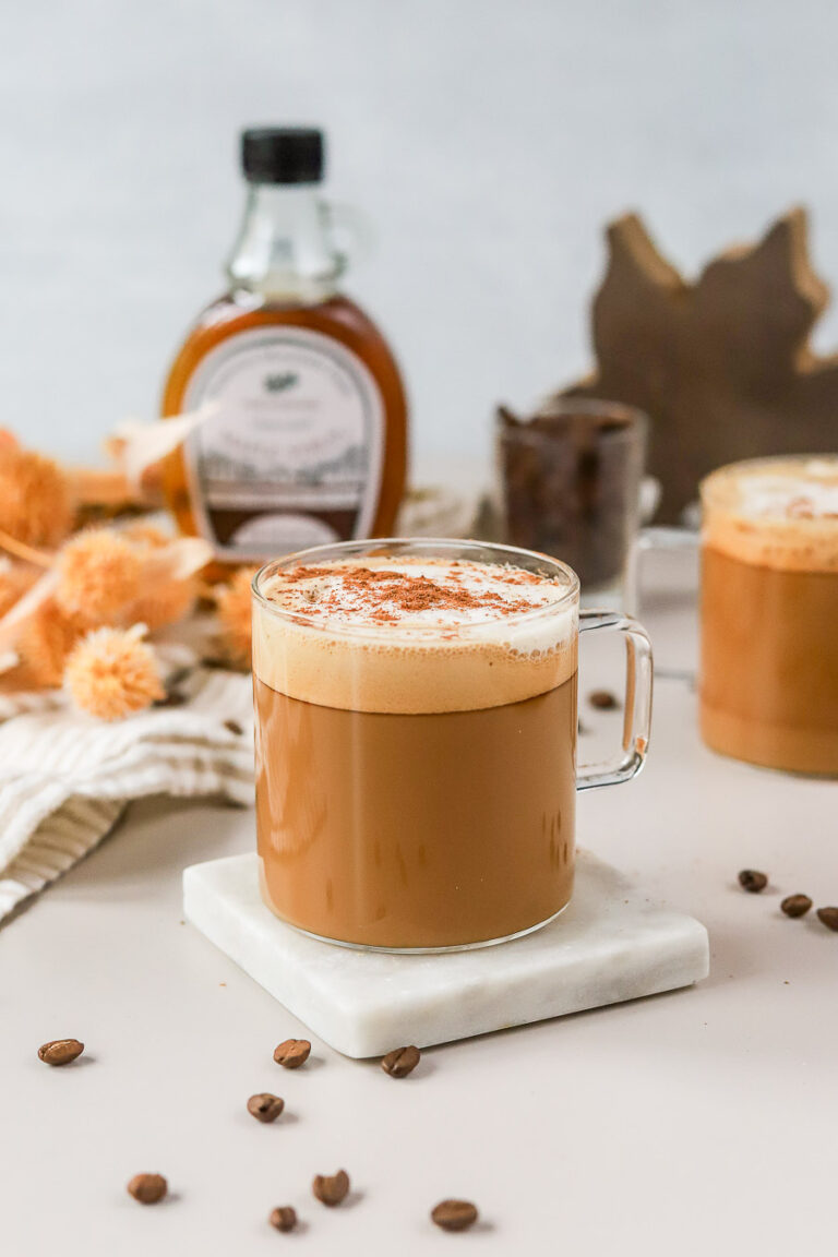 Homemade Maple Latte (Hot or Iced!) - bits + bites