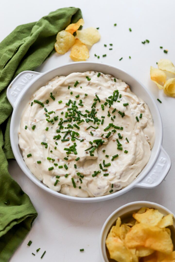 French Onion Soup Dip with Sour Cream - bits + bites