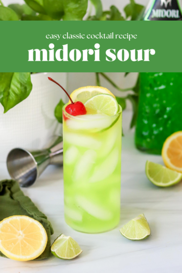 Midori Sour on the Rocks - bits and bites