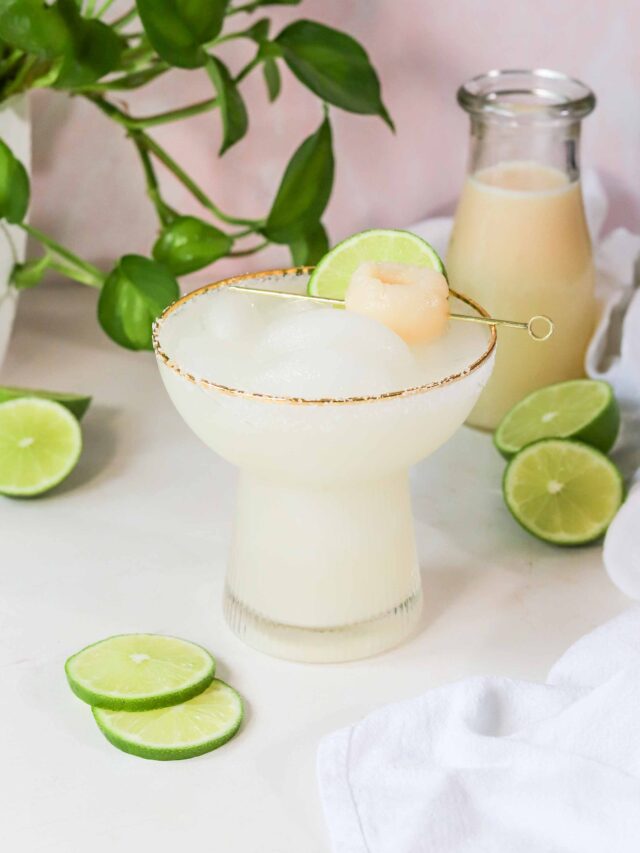 Lychee Margarita - bits and bites