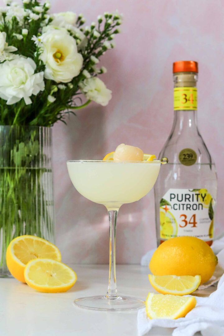 Lychee Lemon Drop Martini - bits and bites